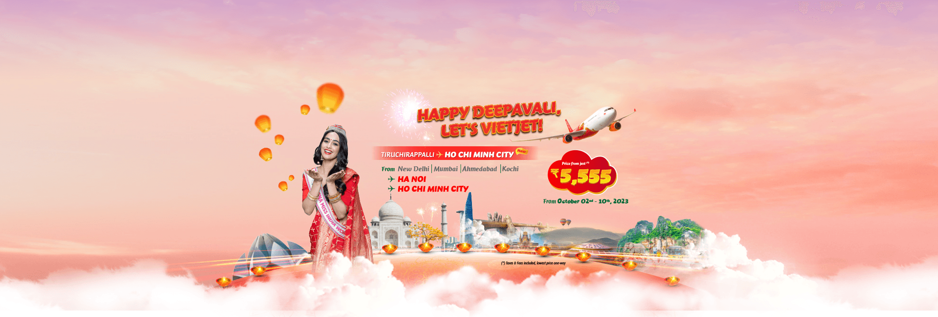 HAPPY DEEPAVALI, BIG PROMOTION FOR TIRUCHIRAPPALLI | Vietjet Air ...